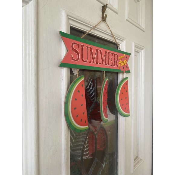 Unbranded | Wall Decor | Summer Fun Watermelon Wreath Sign Hanging ...